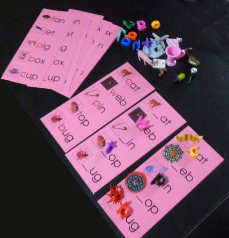 Pink Word Lists with Objects – Montessori Materials by Lakeview