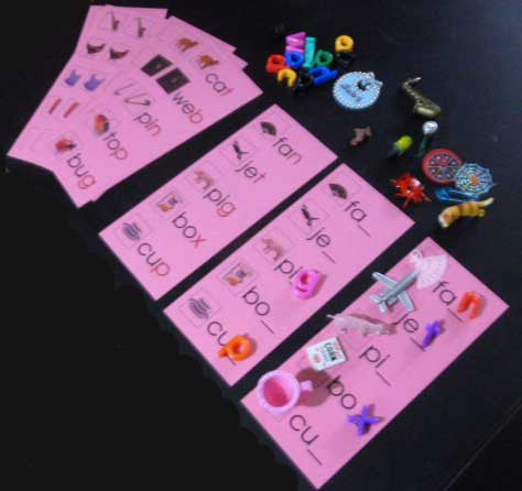 Pink Word Lists with Objects – Montessori Materials by Lakeview