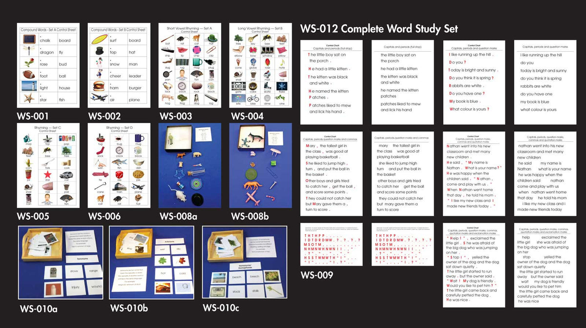 Word Study Set - Complete – Montessori Materials by Lakeview
