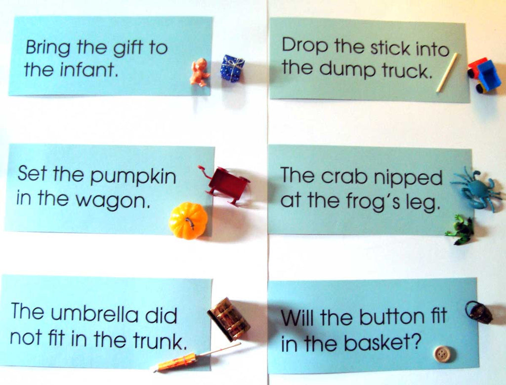 Blue Sentences & Objects – Montessori Materials by Lakeview