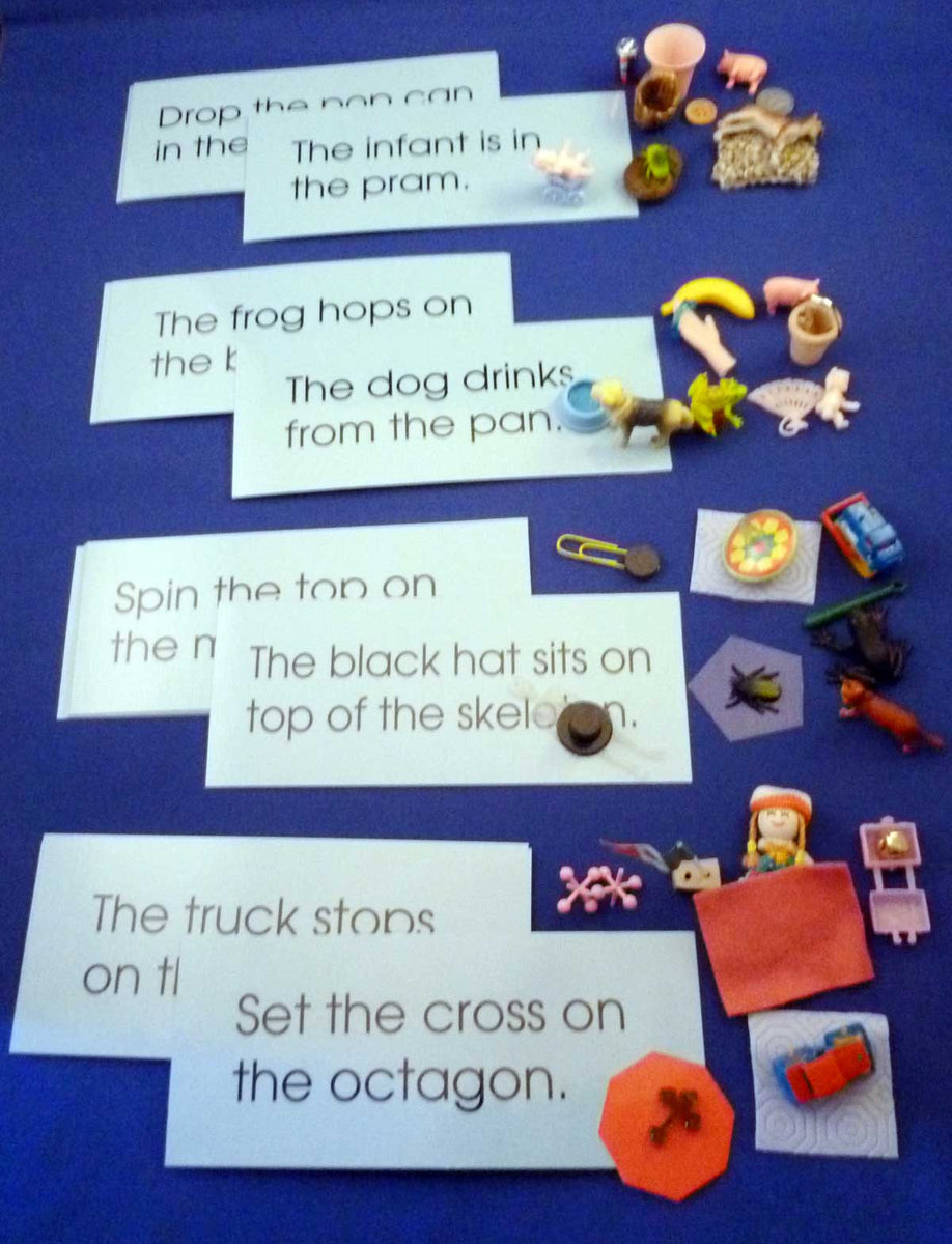 Blue Sentences & Objects Sets – Montessori Materials by Lakeview