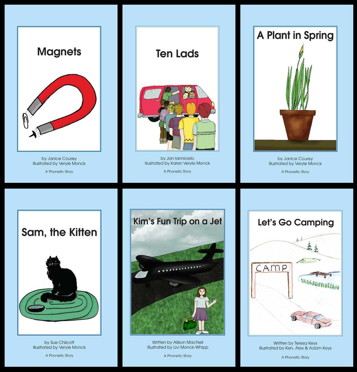 Blue Phonetic Story Sets – Montessori Materials by Lakeview