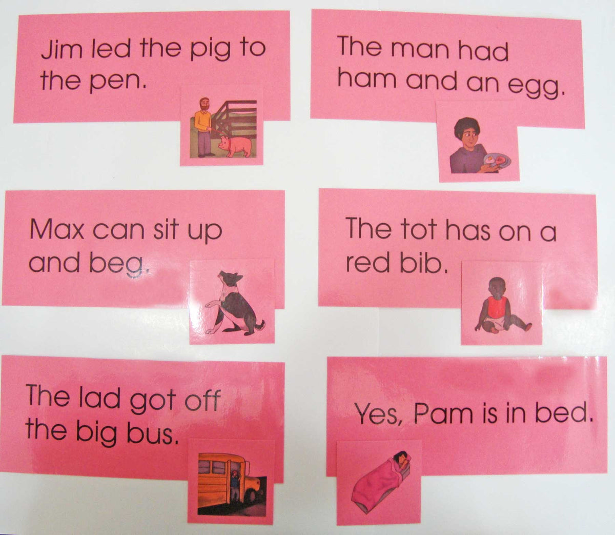 Pink Sentences & Pictures – Montessori Materials by Lakeview