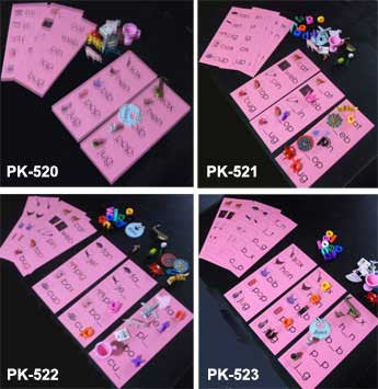 Pink Word Lists with Objects Set – Montessori Materials by Lakeview