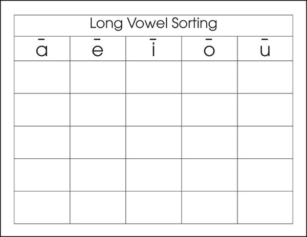 Long Vowel Sorting – Montessori Materials by Lakeview